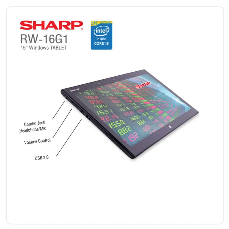 SHARP RW-16G1 Tablet ขนาด 15.6" QHD(2K) / Core i5 Gen4 / RAM 4GB ...